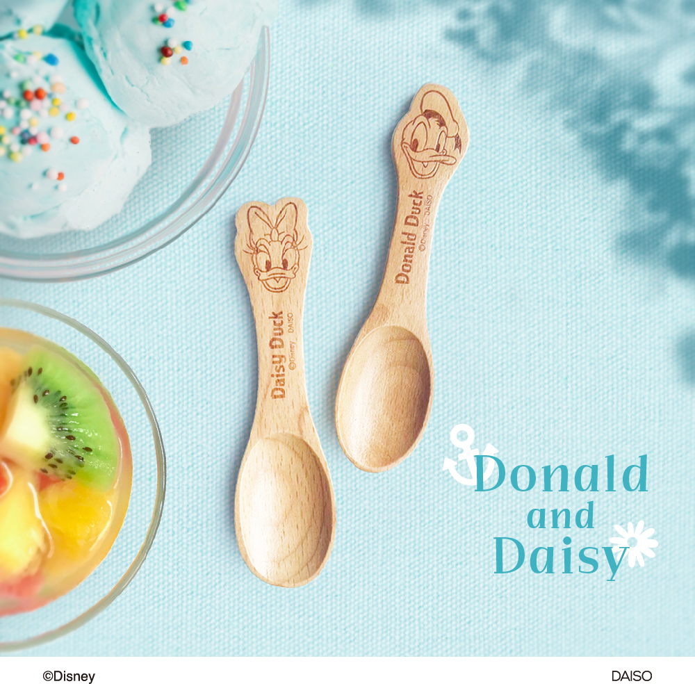 木製スプーン （ドナルドダック、デイジーダック） | 話題の新商品 | DAISO（ダイソー）公式企業サイト